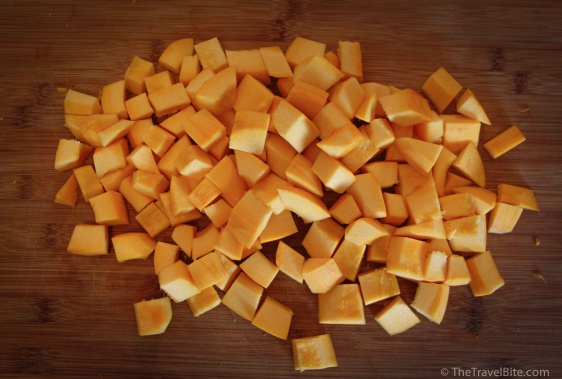 How To Peel And Dice Pumpkin