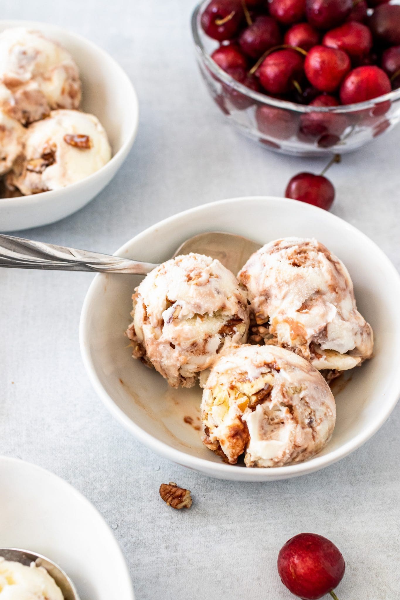 Homemade Cherry Ice Cream with Pecans – The Travel Bite