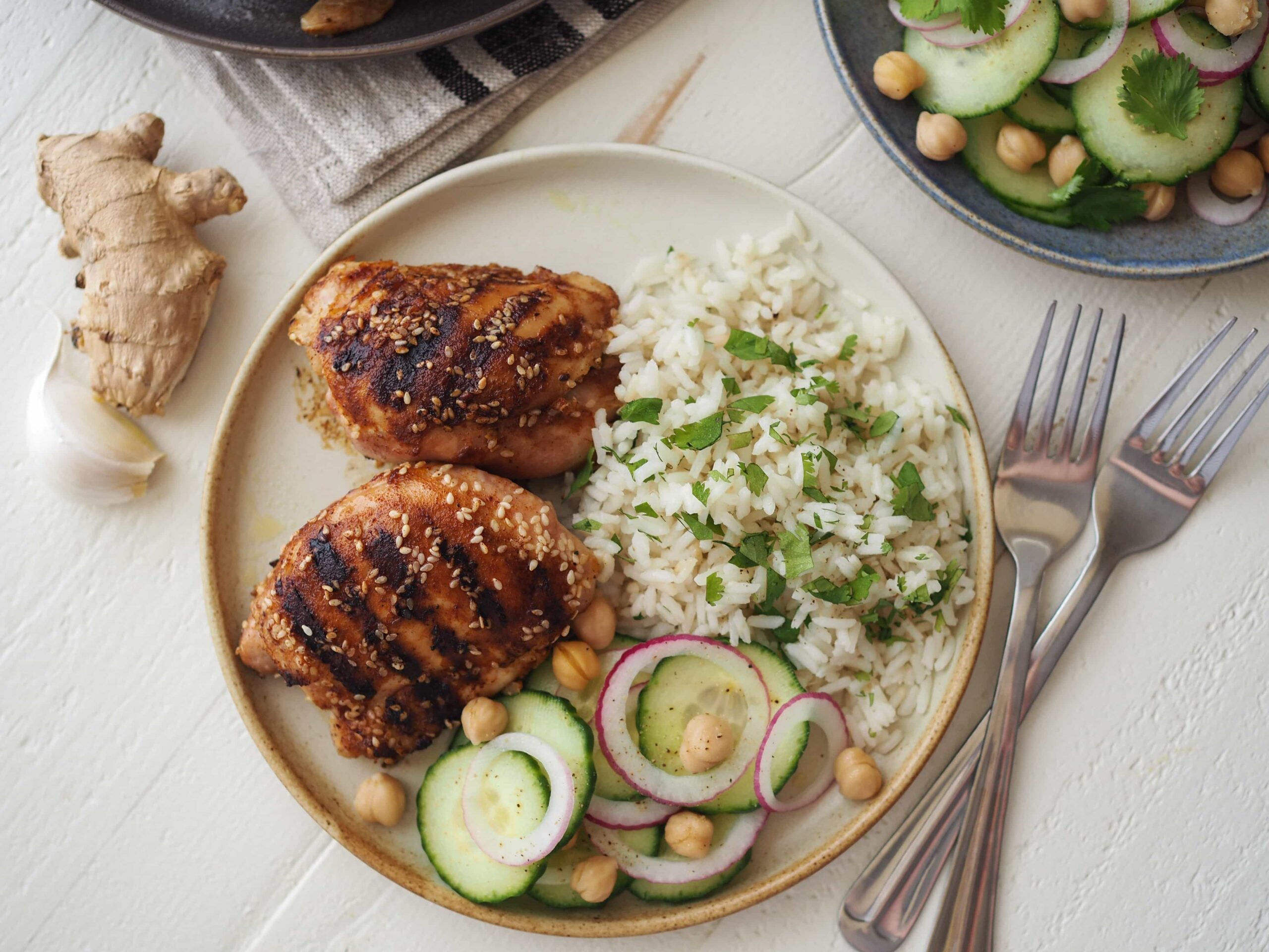 Sesame Chicken with Coconut Cilantro Rice – The Travel Bite