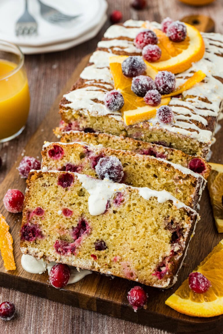 EASY Cranberry Orange Loaf with Orange Glaze – The Travel Bite